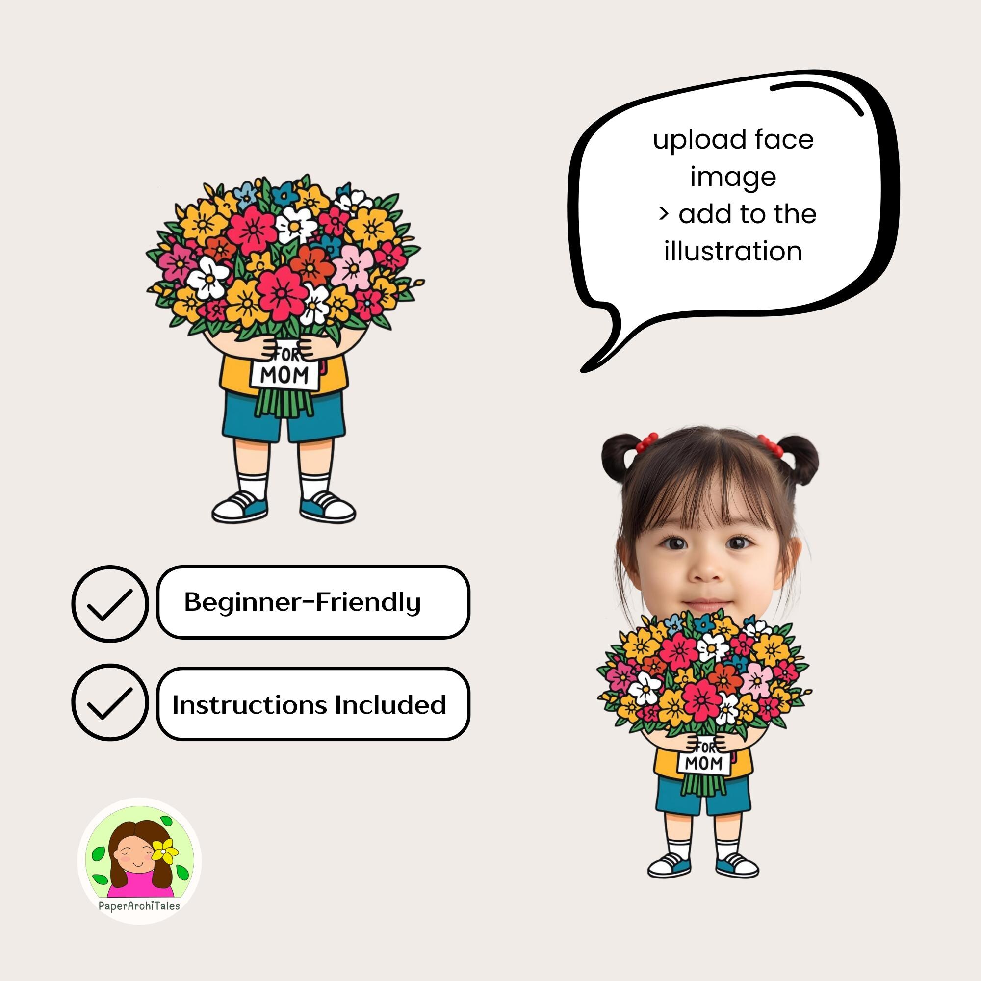 Mother’s Day Kids Add Face Activity , Printable Craft & Bulletin Board ...