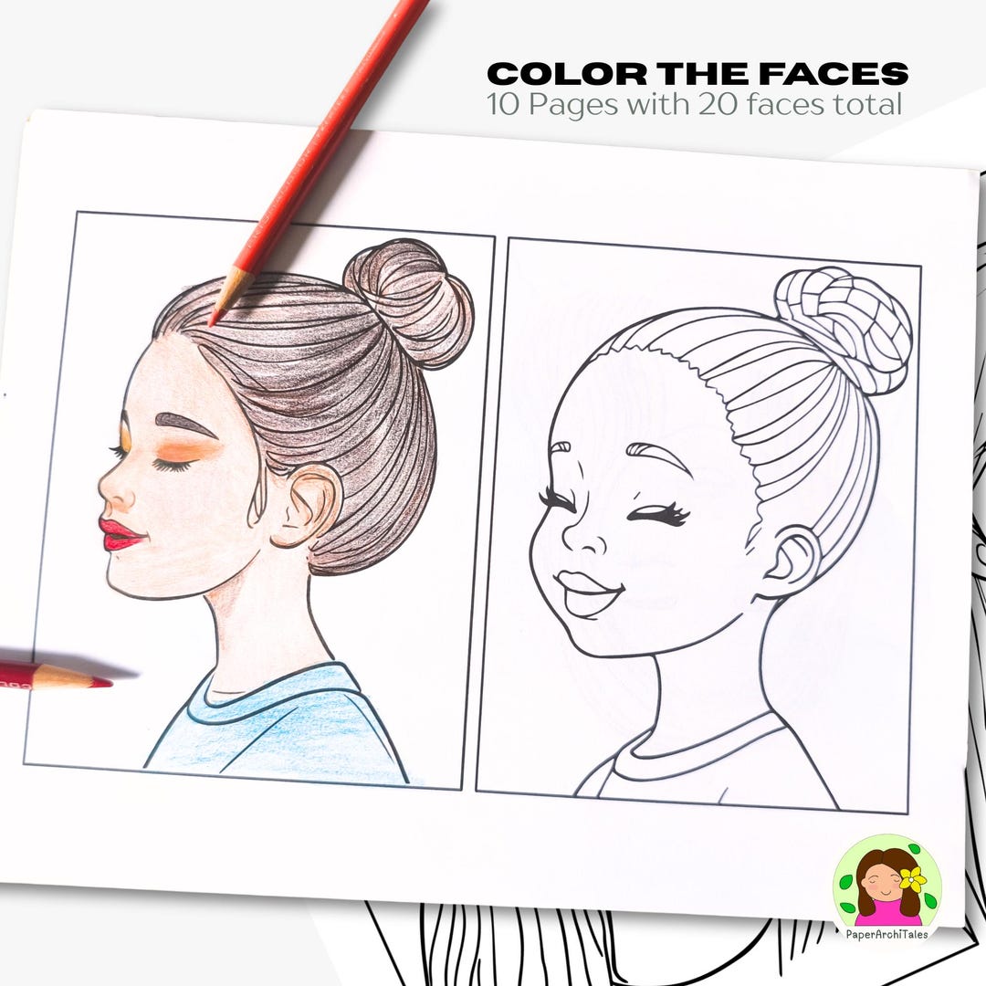 Face Coloring Pages - Printable Faces for Kids to Color, Makeup Pretend ...