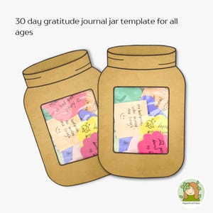 Gratitude Jar Journal Template: Kids Thankfulness Activity (DIY ...