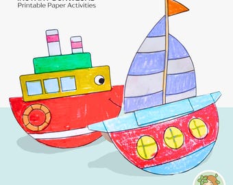 Handprint Sail Boat Craft, Printable Summer Handprint Art, End of ...