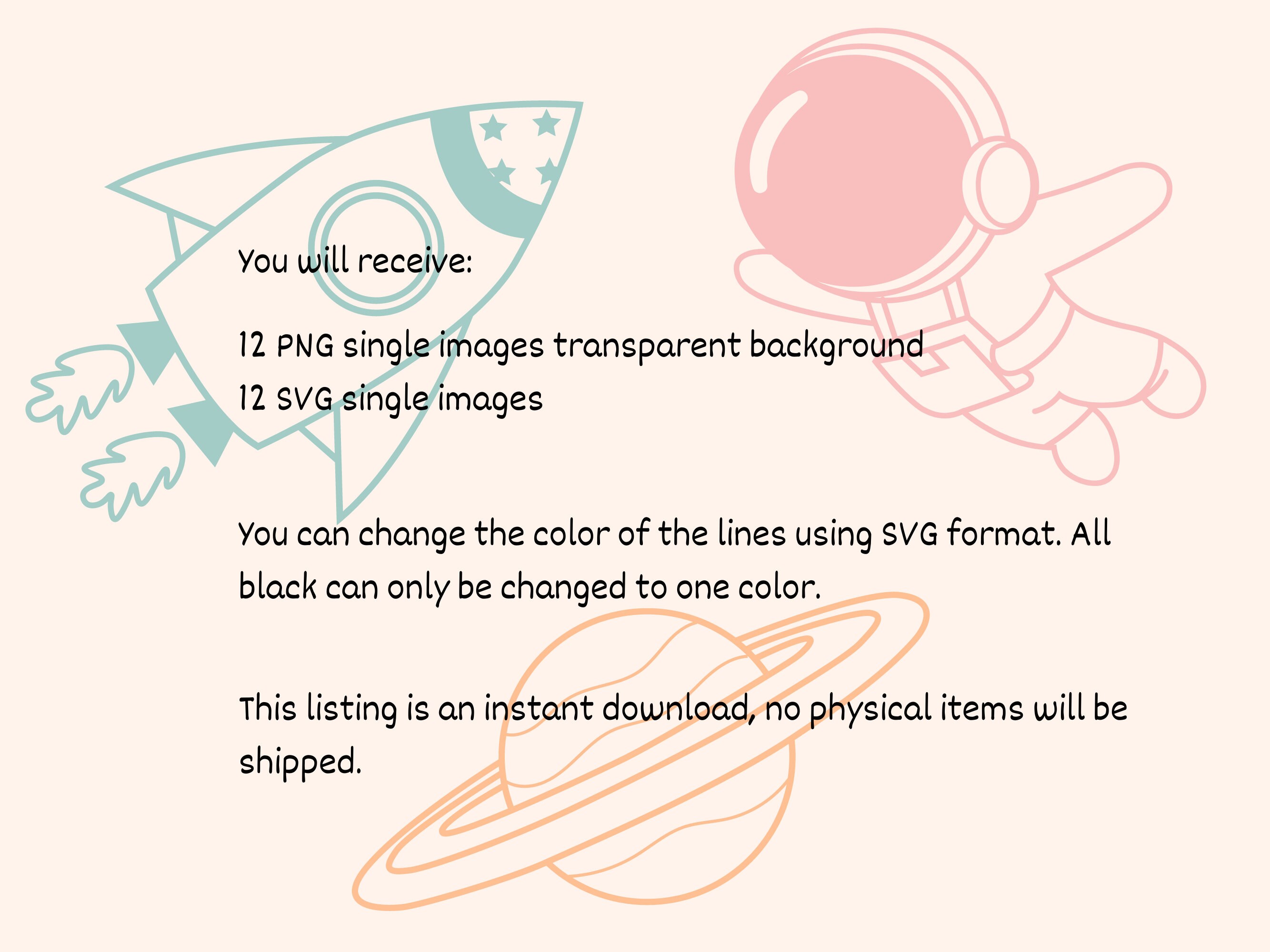 Space Svg Space Clipart Svg Bundle Spaceship Line Drawing - Etsy Australia