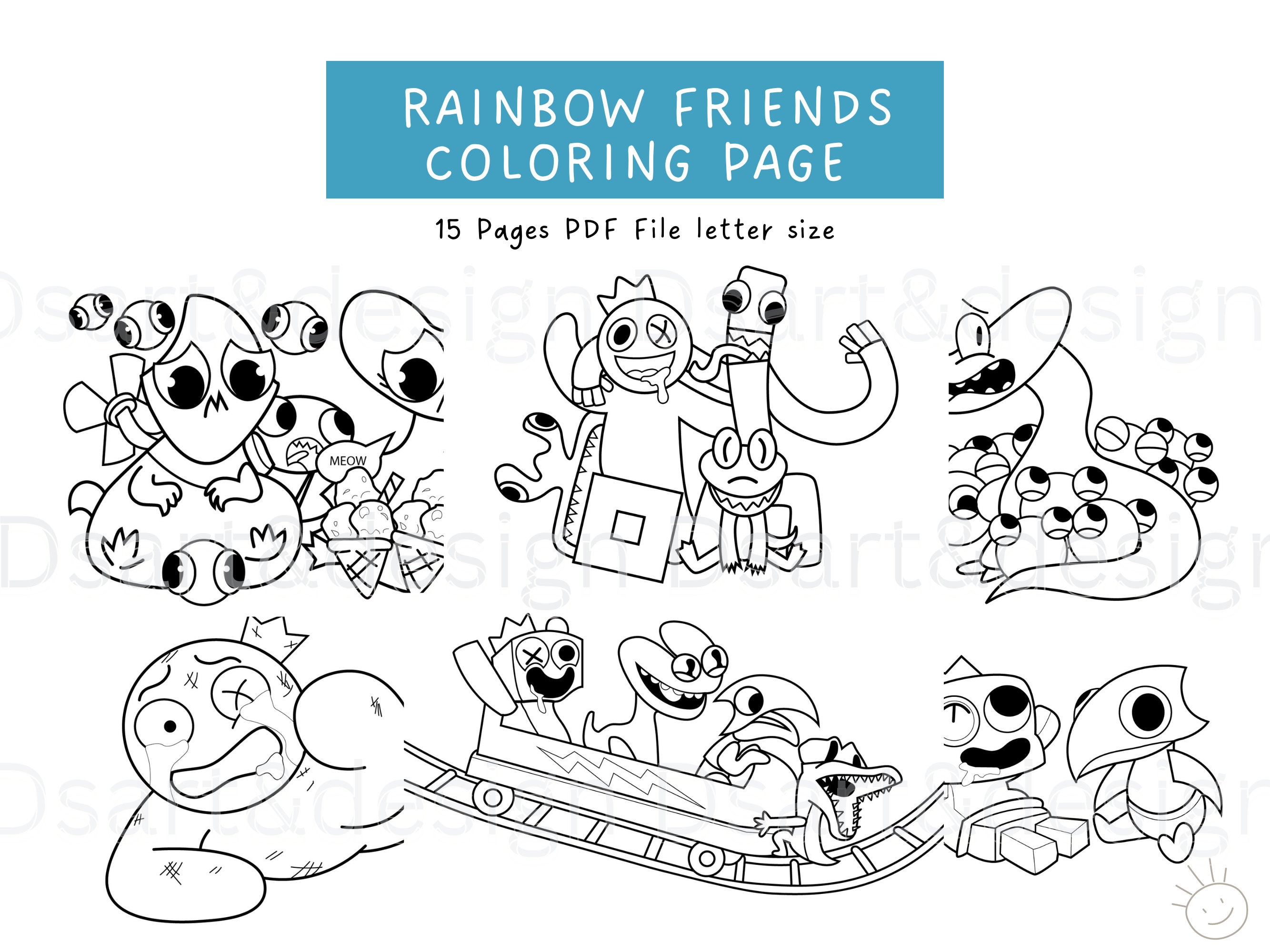 20 Rainbow Friends Coloring Pages Free Pdf Printables 52 Off