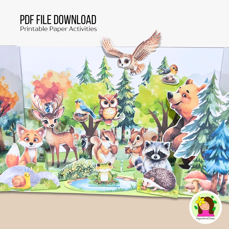 Make a Woodland Animals Diorama – Printable Kids Ecology Craft ...