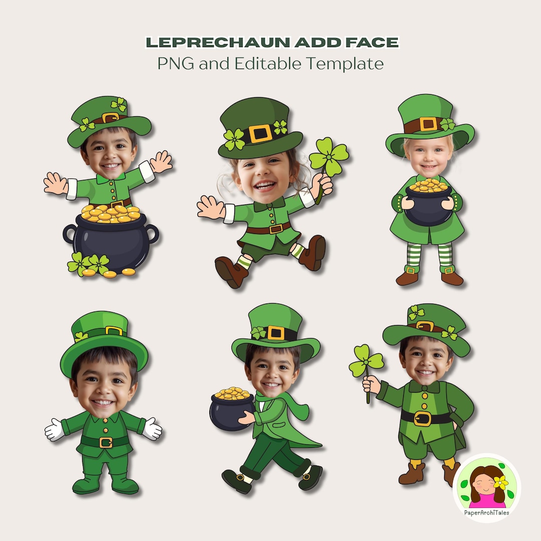 St. Patrick's Day Leprechaun Add Face Activity, Bulletin Board Decor ...