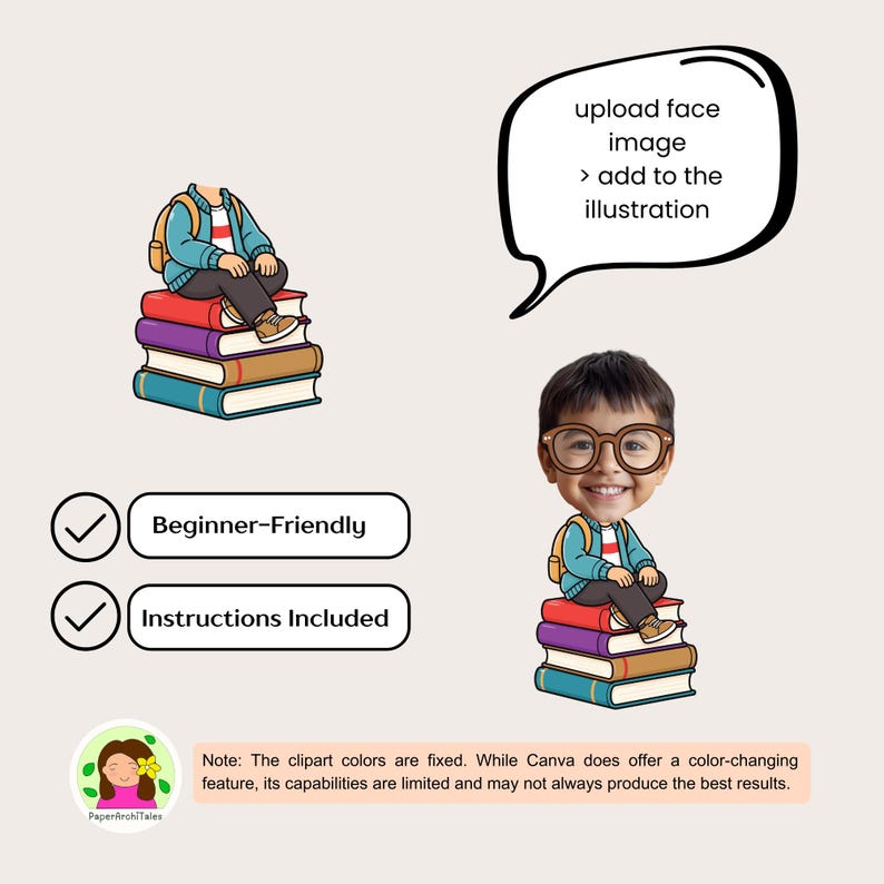 Back to School Add Face Bundle, Bulletin Board & First Day of School ...