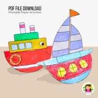 Printable Speedboat Craft Template | Transportation Craft | Color, Cut ...