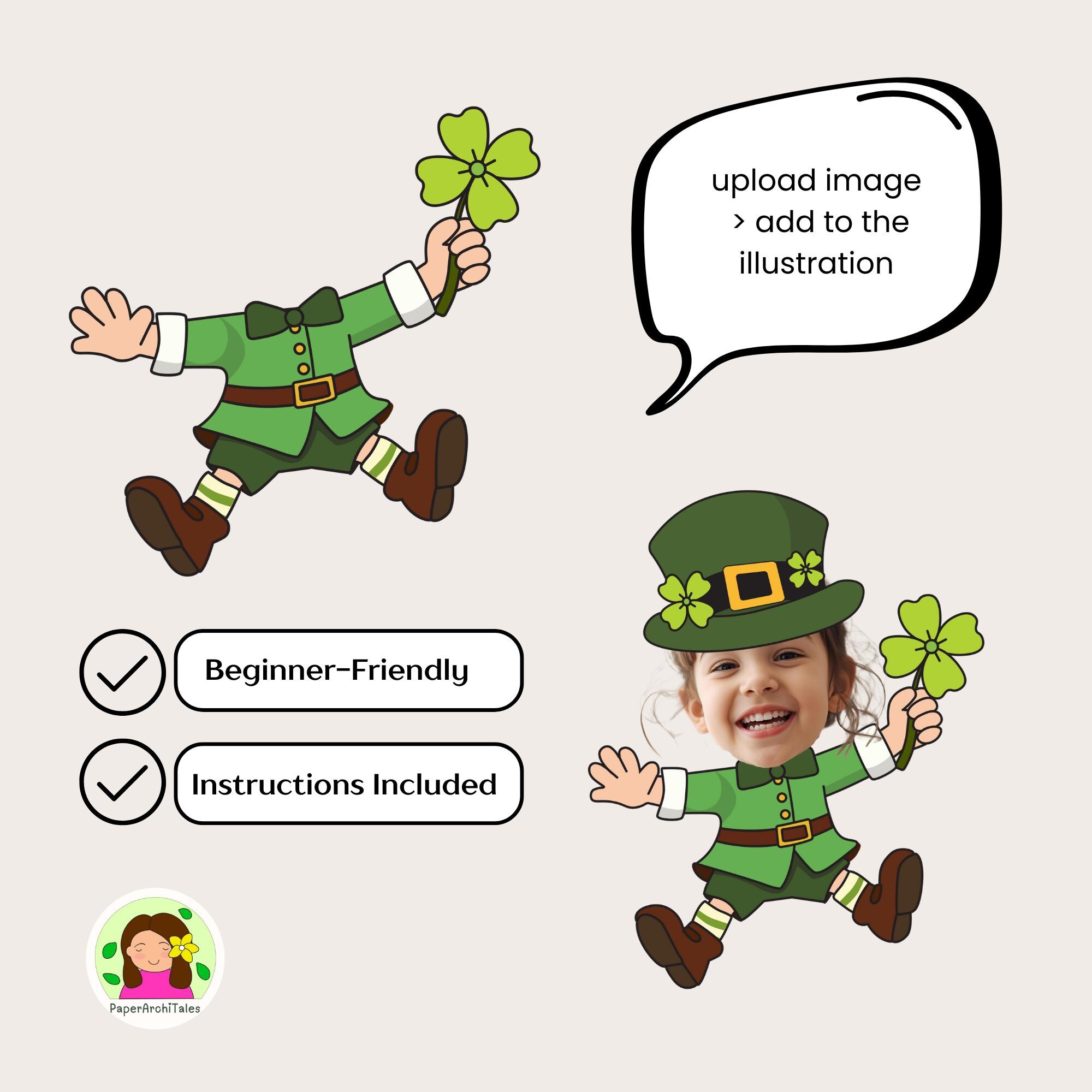St. Patrick's Day Leprechaun Add Face Activity, Bulletin Board Decor ...
