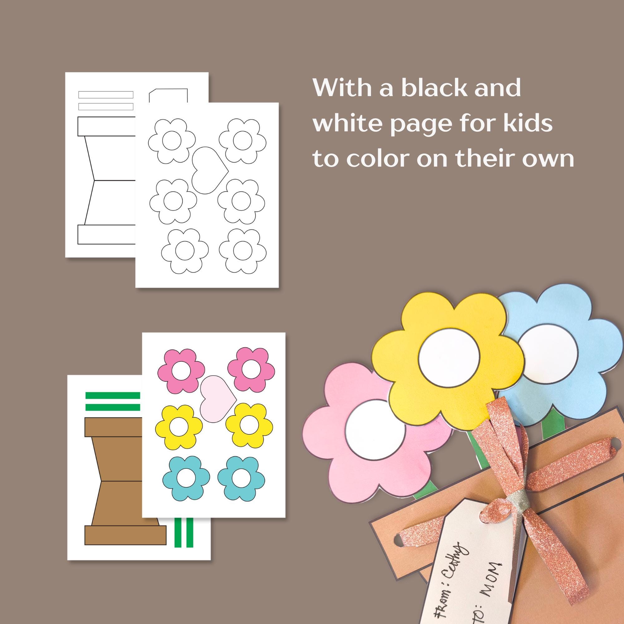 Printable Mother’s Day Flower Craft – Kids Activity & DIY Gift for Mom ...