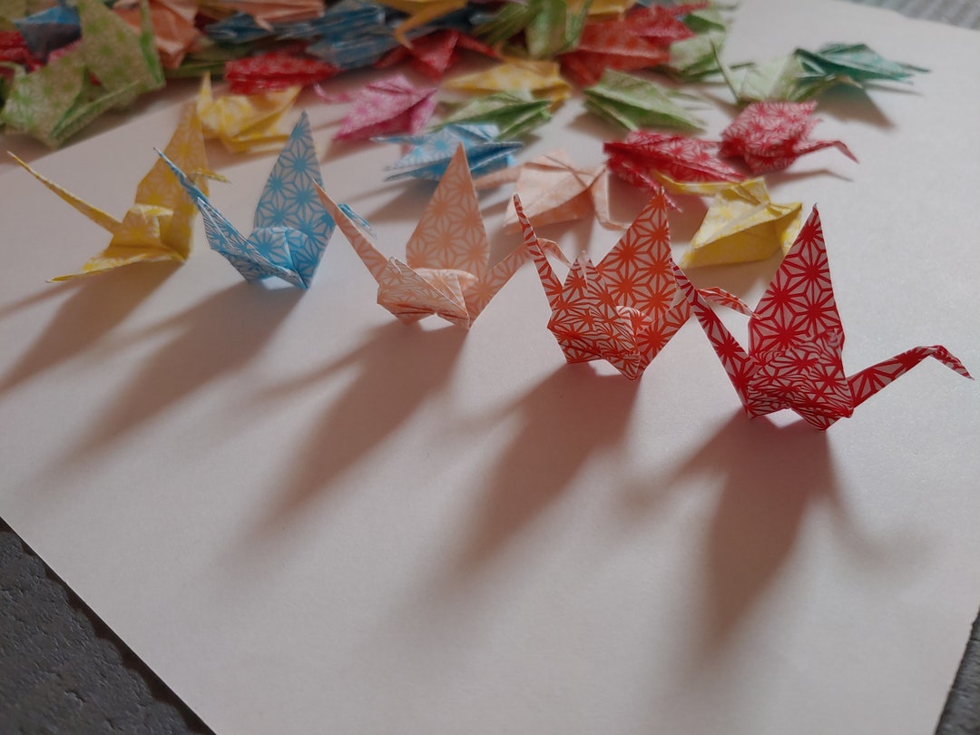 100 Handmade Folded Lucky Origami Cranes 7.0cmx7.0cm - Etsy