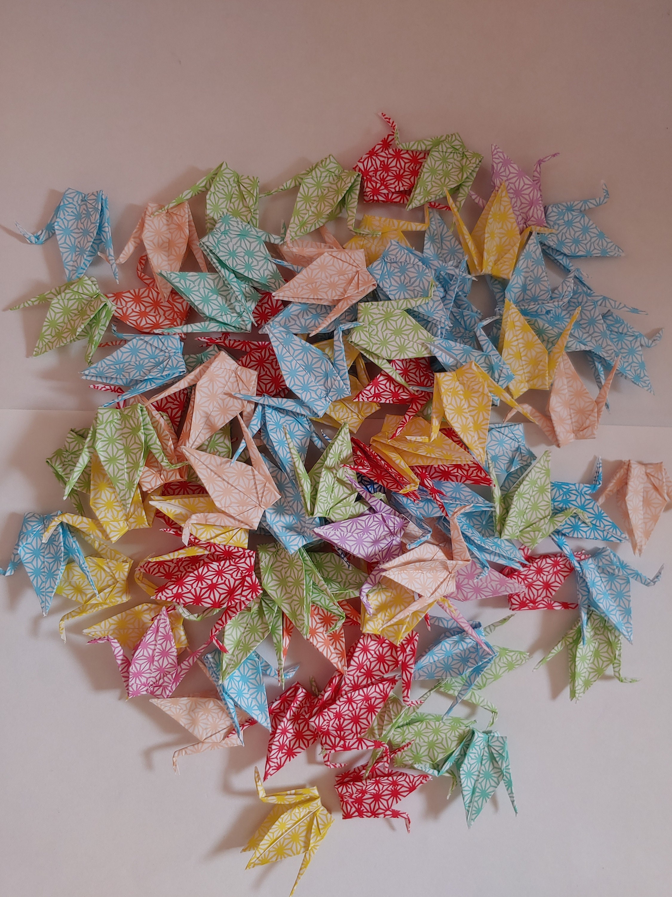100 Handmade Folded Lucky Origami Cranes 7.0cmx7.0cm - Etsy