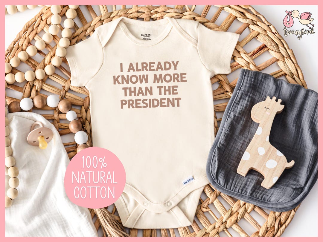 Funny Political Satire Onesie®, President Baby Bodysuit, Natural Cotton ...