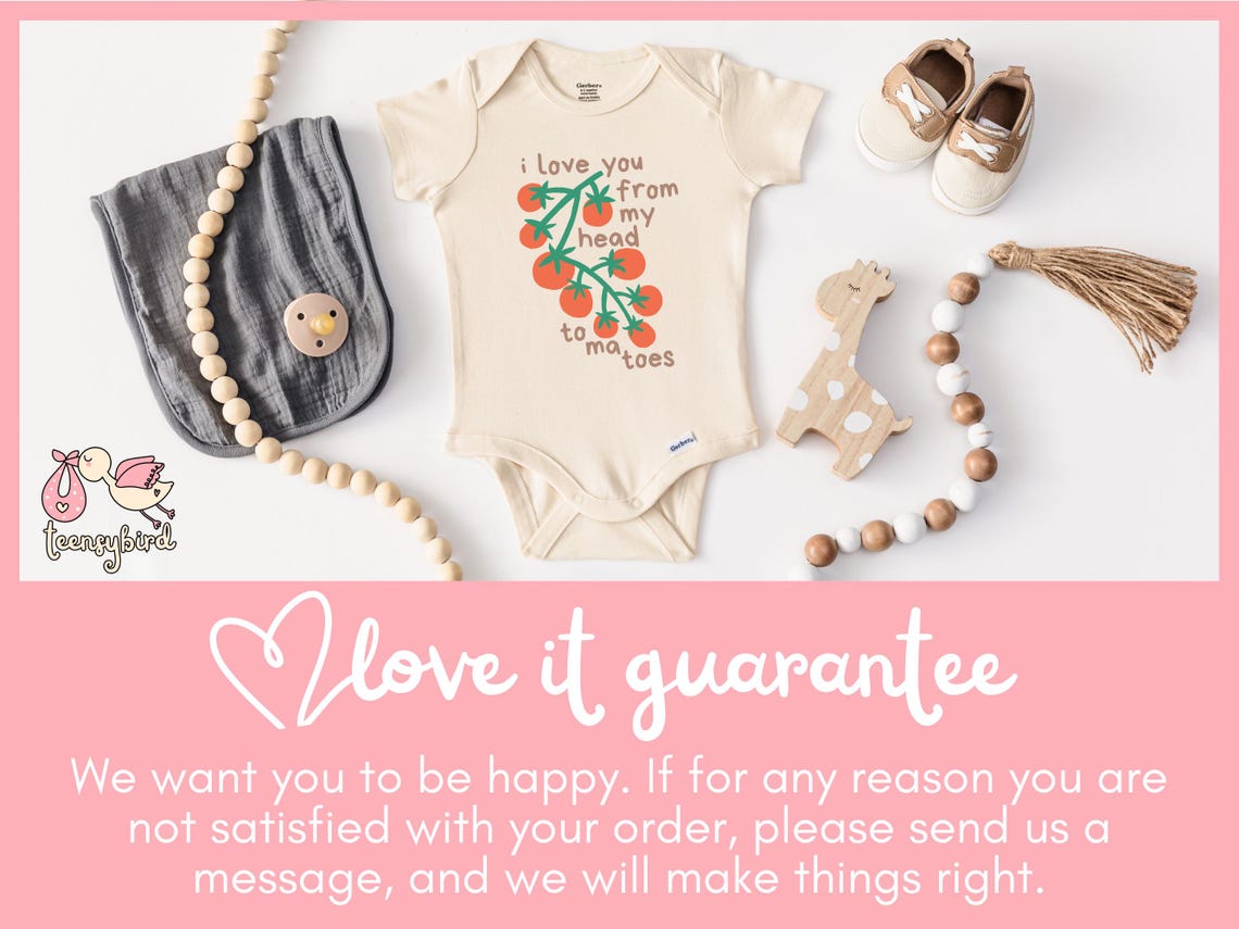 Cute Tomatoes Onesie®, I Love You From My Head Tomatoes Baby Bodysuit ...