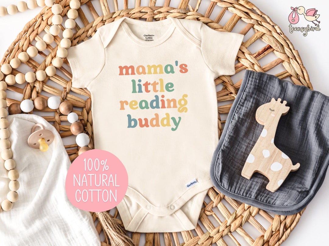 Mama's Reading Buddy Onesies®, Book Lover Baby Bodysuit, Bookworm Baby ...