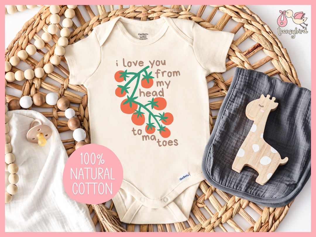 Cute Tomatoes Onesie®, I Love You From My Head Tomatoes Baby Bodysuit ...