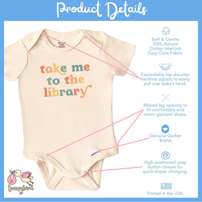 Library Baby Onesies®, Take Me to the Library Baby Bodysuit, Bookworm ...