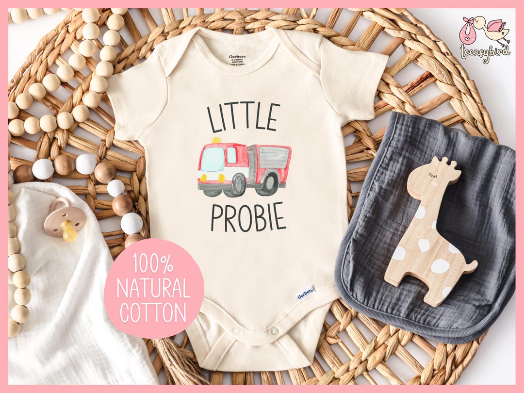 Little Probie Onesie®, Firefighter Baby Bodysuit, Wee Woo Truck Baby ...