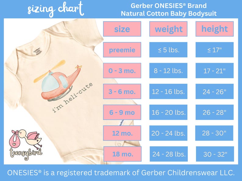 Funny Helicopter Baby Onesie®, Heli-cute Onesie, Cute Helicopter Baby ...