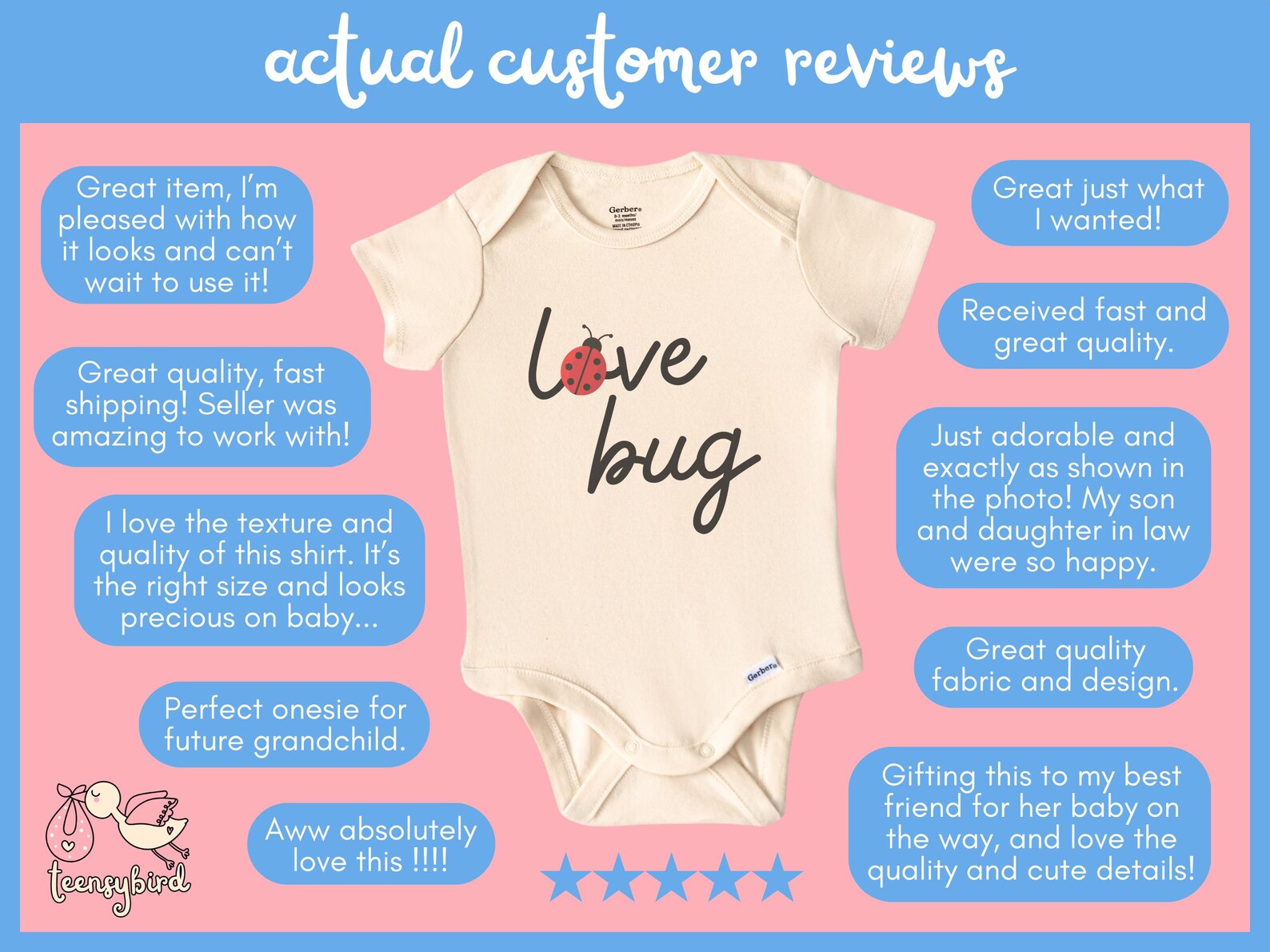 Love Bug Baby Onesie®, Ladybug Baby Romper, Cute Baby Bug Baby Shower ...