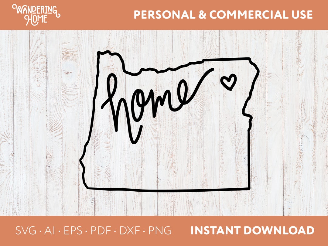 Oregon SVG Hand Lettered Minimalist | Oregon State Outline Svg, Png ...