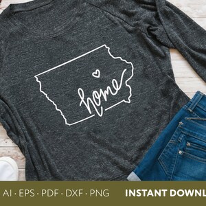 Iowa SVG Hand Lettered Minimalist | Iowa State Outline Svg, Png, Eps ...