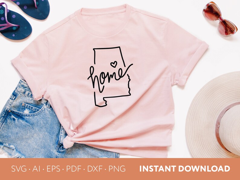 Alabama SVG Hand Lettered Minimalist | Alabama State Outline Svg, Png ...