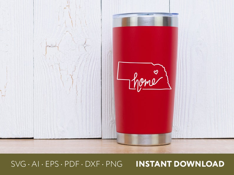Nebraska SVG Hand Lettered Minimalist | Nebraska State Outline Svg, Png ...