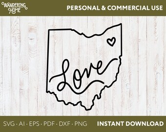 Ohio Outline Dxf - Etsy