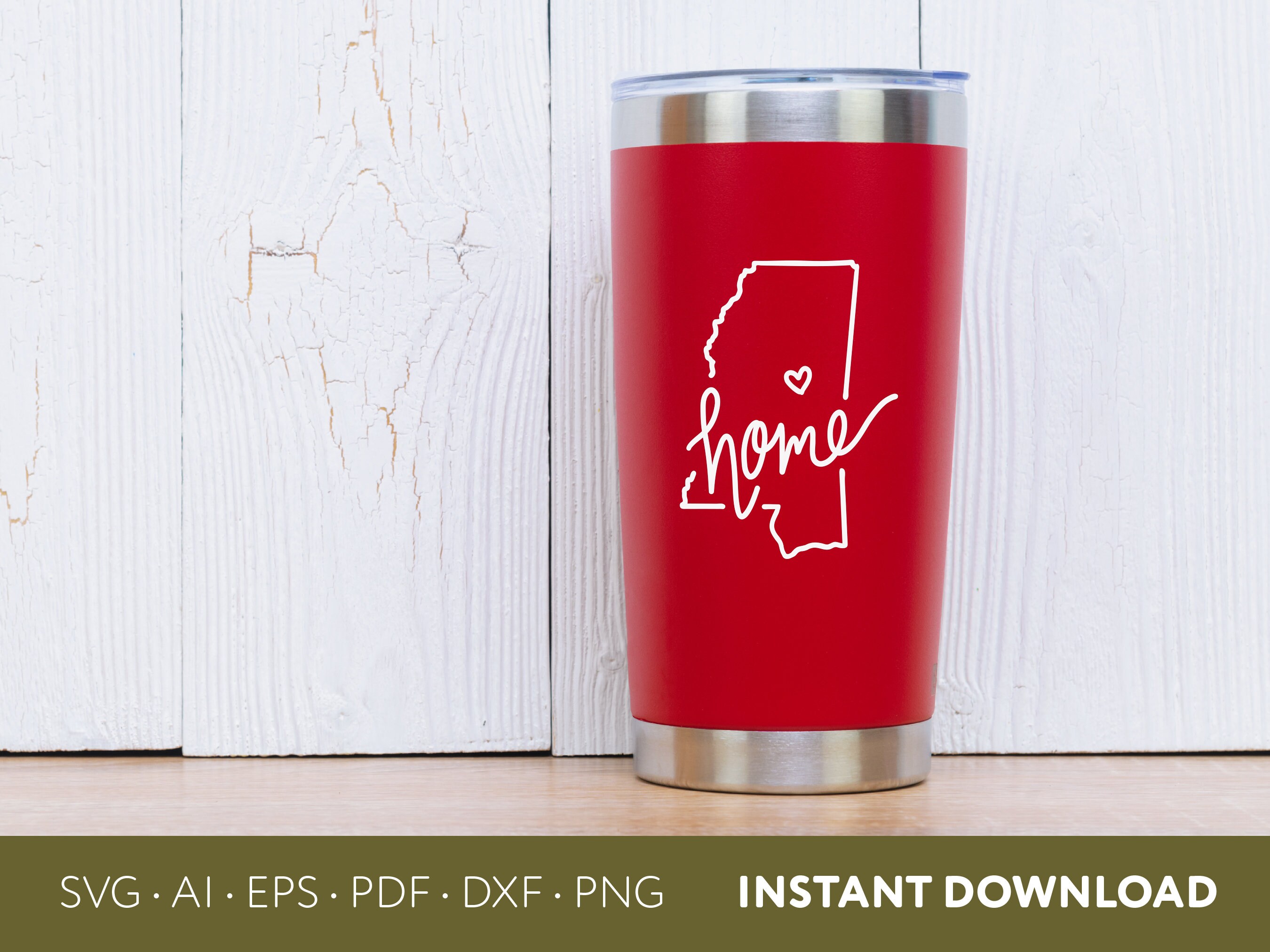 Mississippi SVG Hand Lettered Minimalist Mississippi State Outline Svg ...