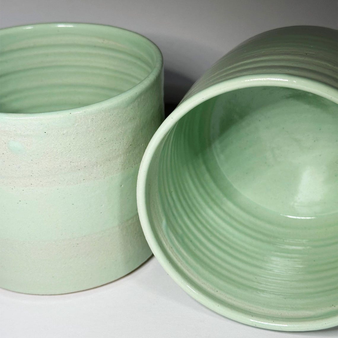 Large Mint Green Handmade Ceramic Plant Pot | 12cm Diameter - Etsy