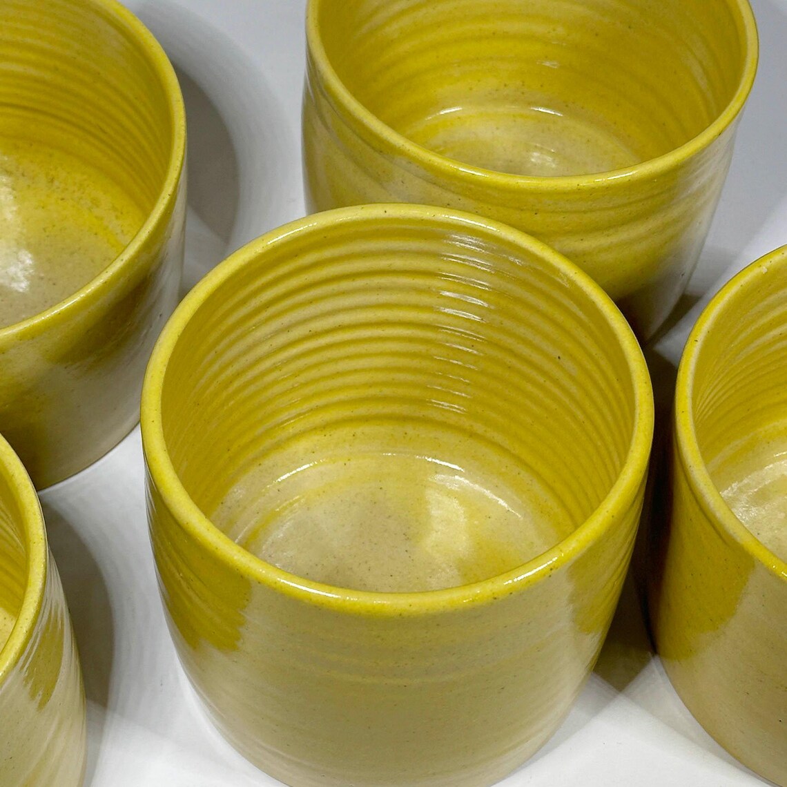 Large Bright Yellow Handmade Ceramic Plant Pot 12cm Diameter - Etsy