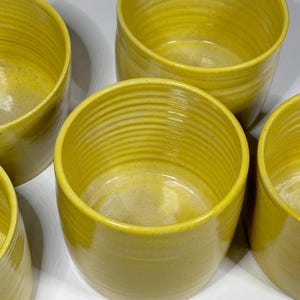 Large Bright Yellow Handmade Ceramic Plant Pot 12cm Diameter - Etsy