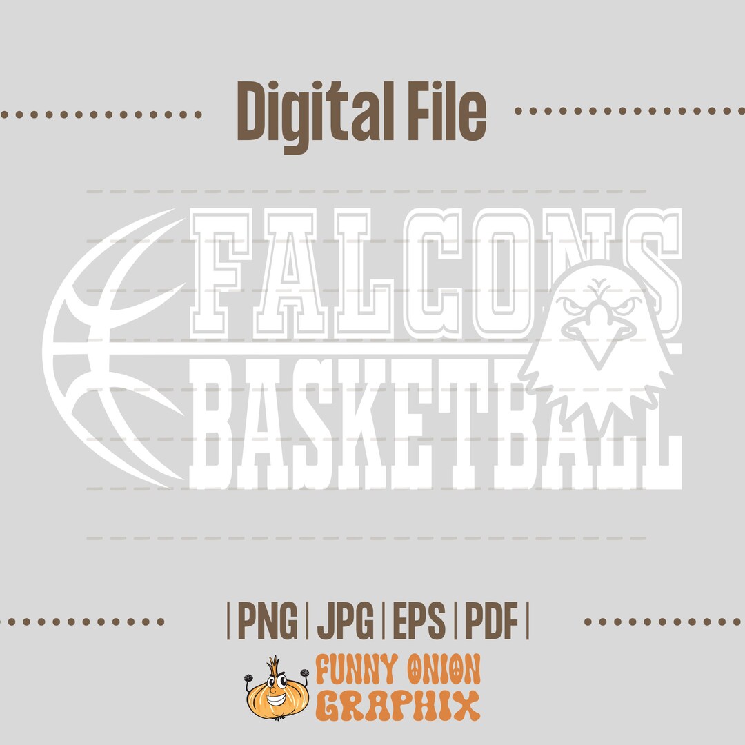 Falcons Basketball Falcon Basketball Falcon Team Mascot - Etsy