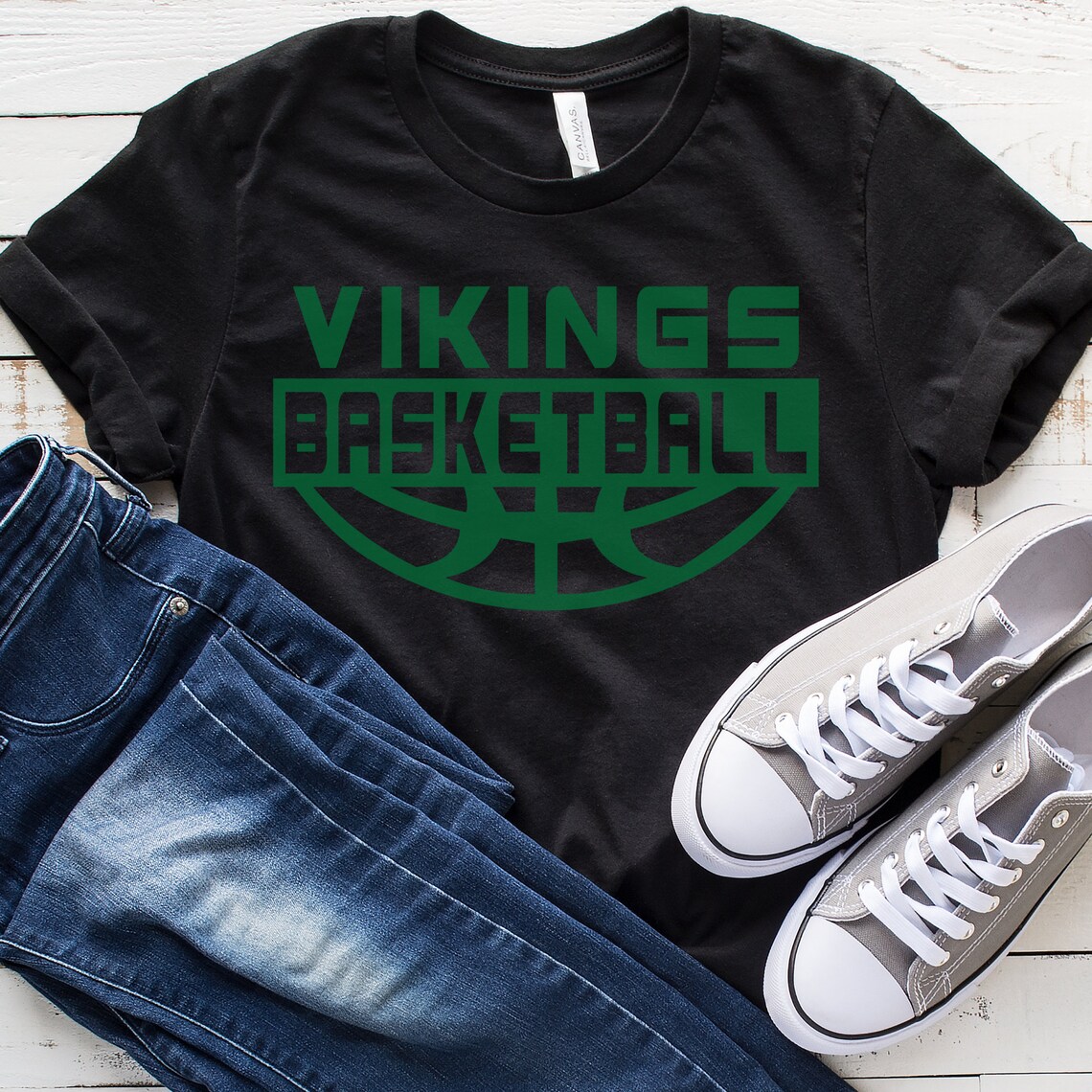 Vikings Basketball Viking Basketball Mascot Logo Sublimation Shirt ...