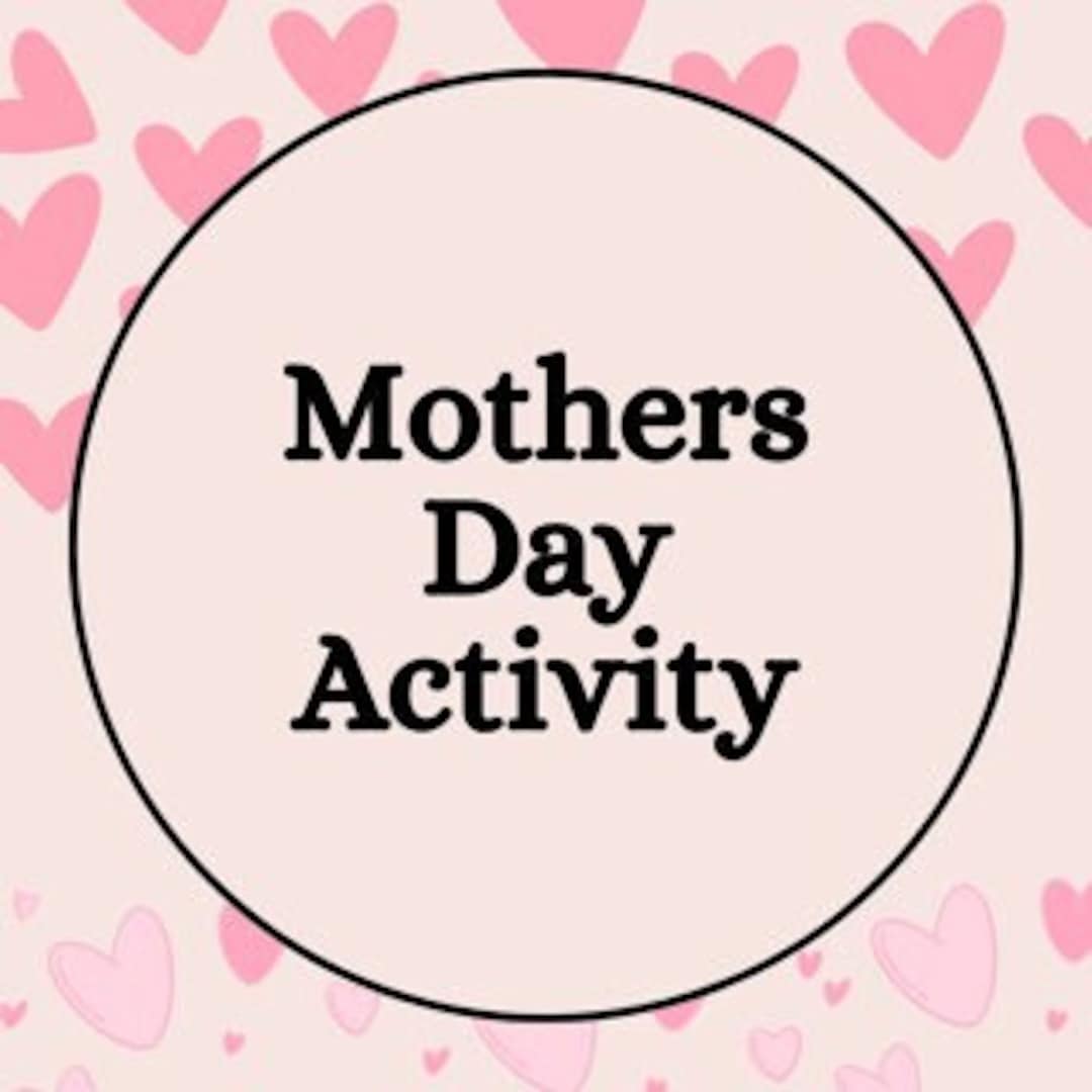 Mother's Day/ Special Person's Day Activity - Etsy