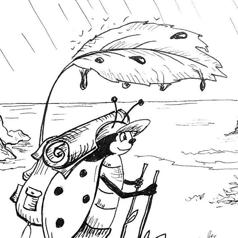 Trip Caricature Ladybird Illustration Ladybugs Clipart - Etsy