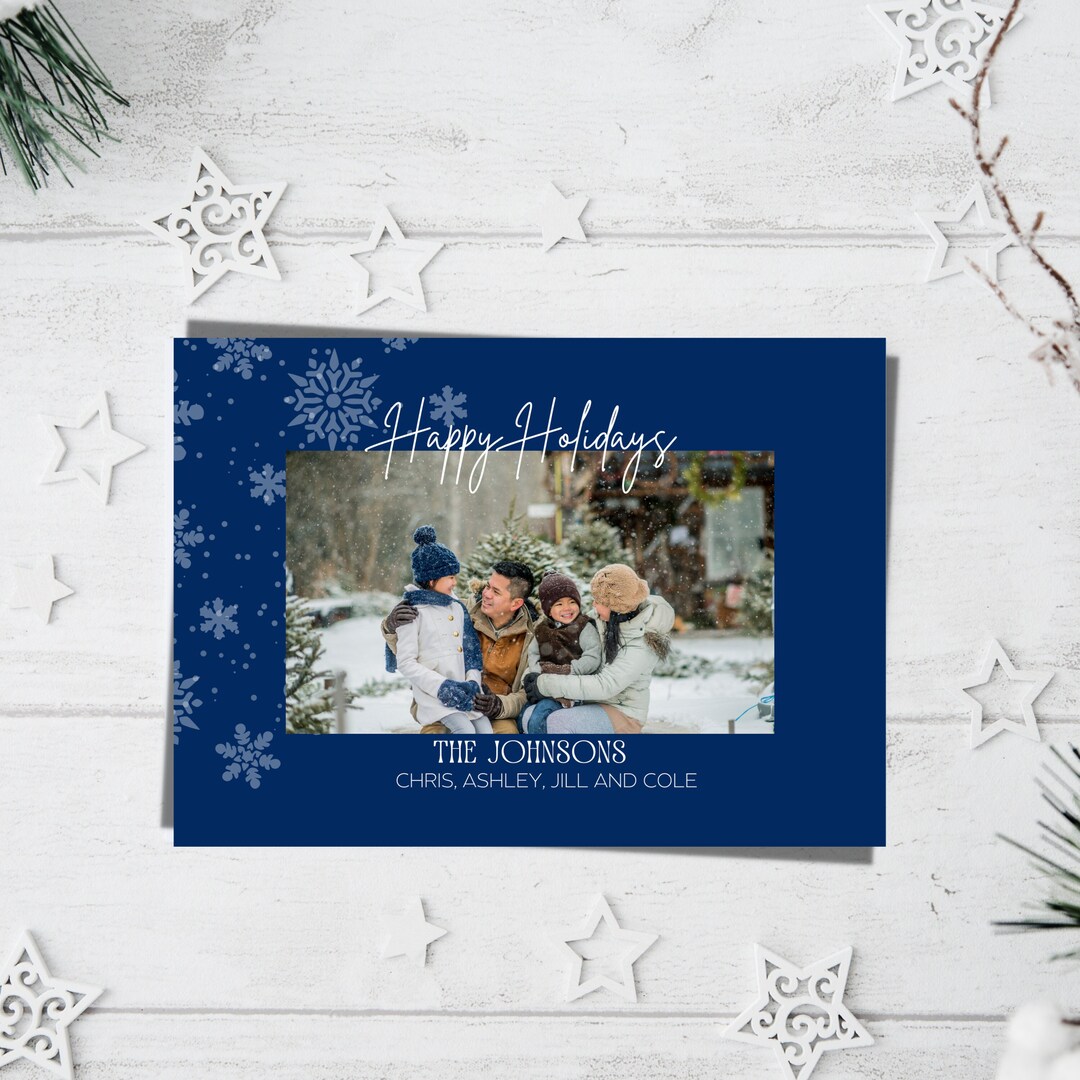 Editable Christmas CANVA Template, Printable Christmas Holiday Card ...