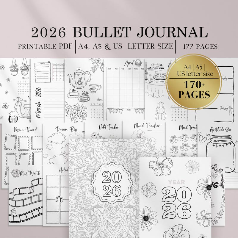 Bullet Journal 2026 - Etsy
