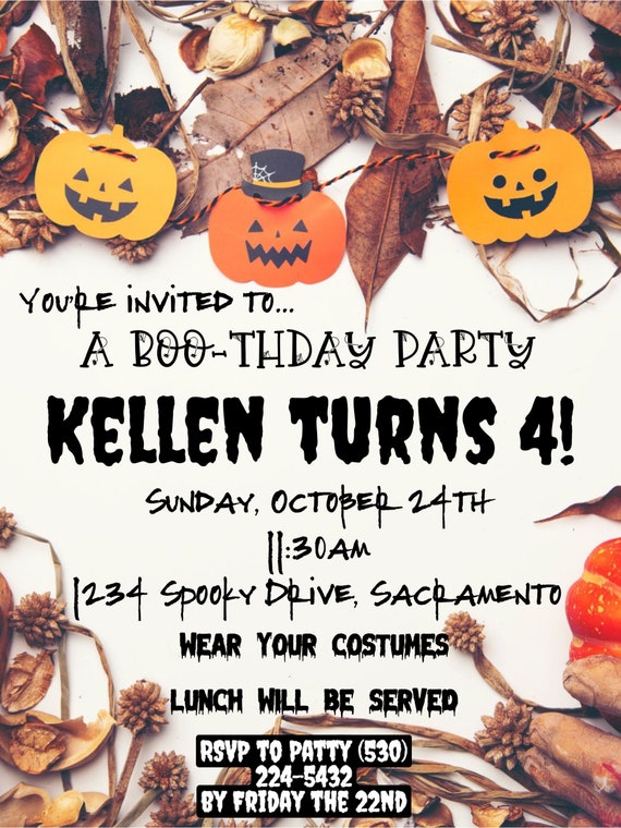 Halloween Lunch Invite