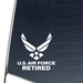 2pcs United States Air Force Retired 4" Vinyl Window Decal Sticker Usaf ...