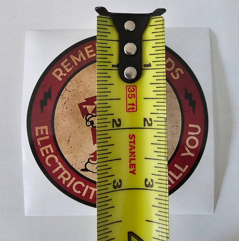 3pcs - 3.5 Inches Electricity Will Kill You Sticker Reddy Kilowatt Thin ...