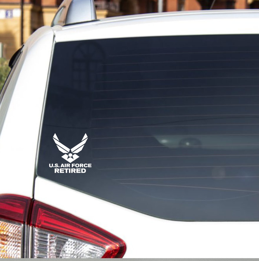 2pcs United States Air Force Retired 4" Vinyl Window Decal Sticker Usaf ...