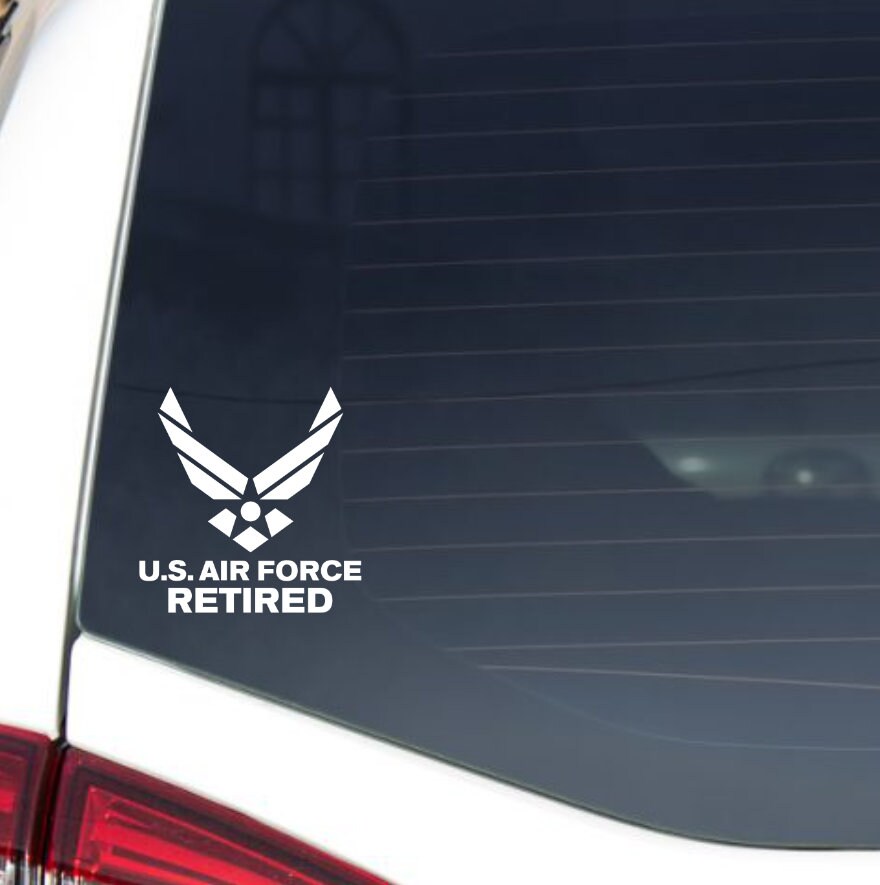 2pcs United States Air Force Retired 4" Vinyl Window Decal Sticker Usaf ...
