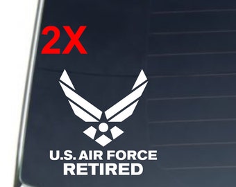 U.S. AIR FORCE Retired Vinyl Decal Sticker United States Air Force Logo ...