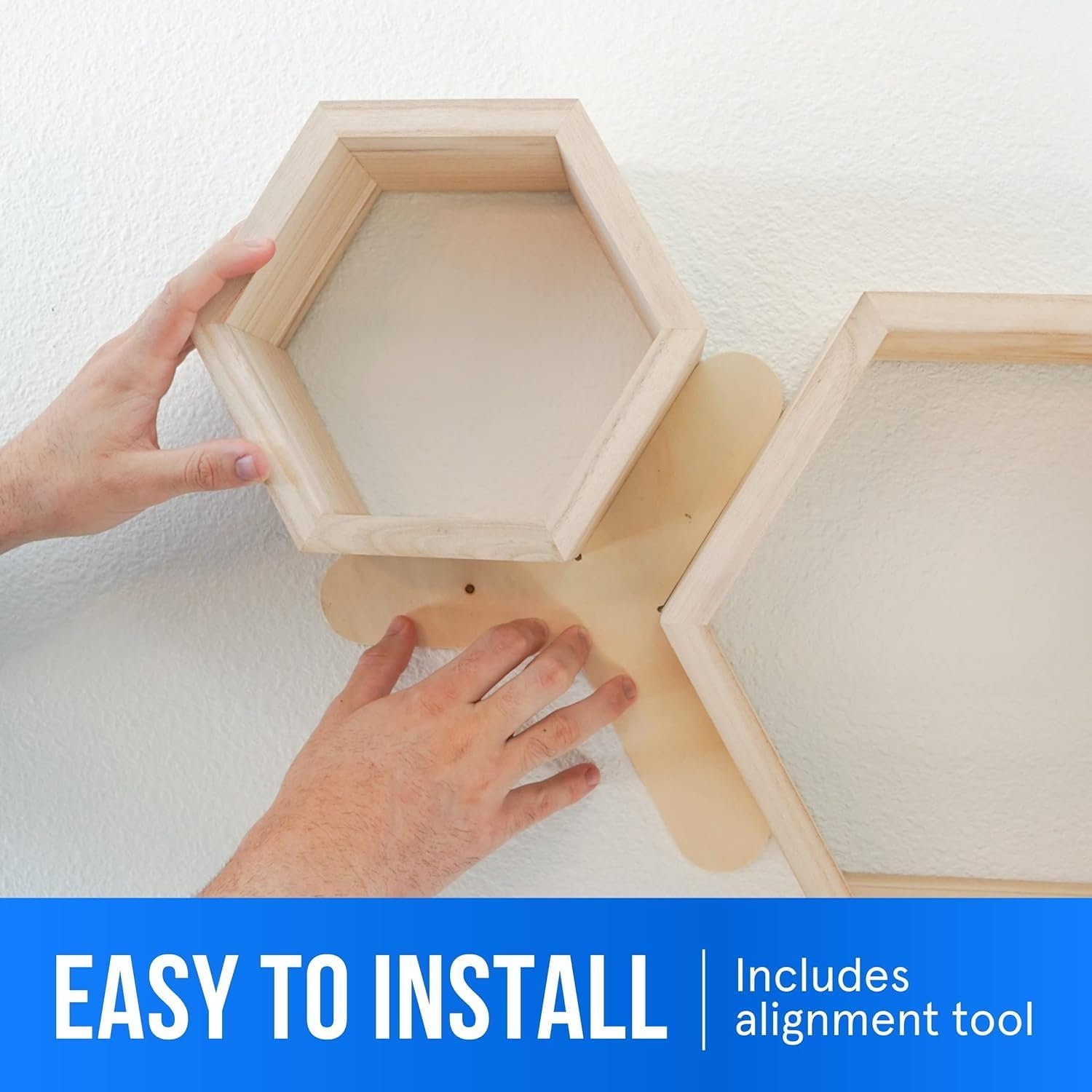 Hexagon Floating Shelves,honeycomb Shelf,wall Mounted Rustic Wood ...
