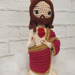 Jesus Christ Amigurumi Crochet, Sacred Heart of Jesus, Bless Gift ...