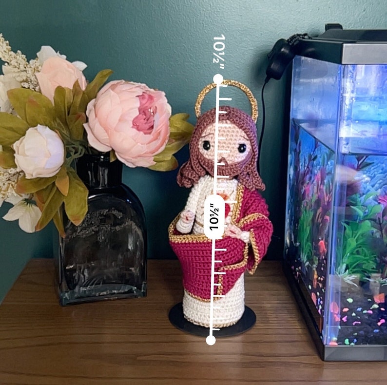Jesus Christ Amigurumi Crochet Sacred Heart of Jesus Bless - Etsy