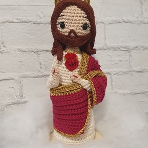 Jesus Christ Amigurumi Crochet, Sacred Heart of Jesus, Bless Gift ...
