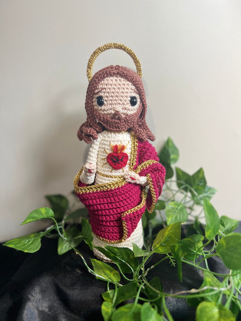 Jesus Christ Amigurumi Crochet Sacred Heart of Jesus Bless - Etsy