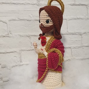 Jesus Christ Amigurumi Crochet, Sacred Heart of Jesus, Bless Gift ...