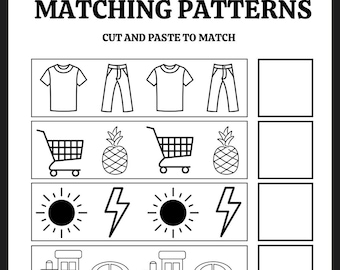 Summer Cut and Paste Patterns Activity Worksheets for Preschoolers ...